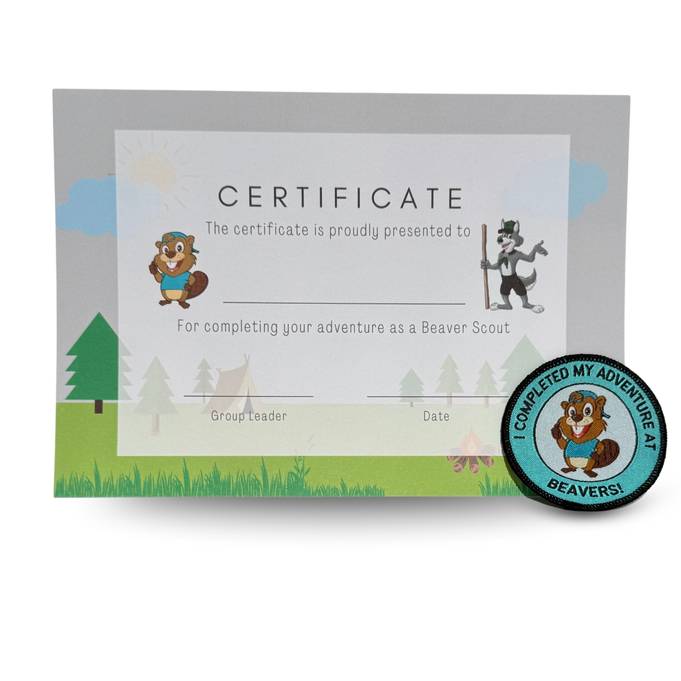 Beavers Moving On Packs - Badge and Certificate – The Scout And Guide Shop