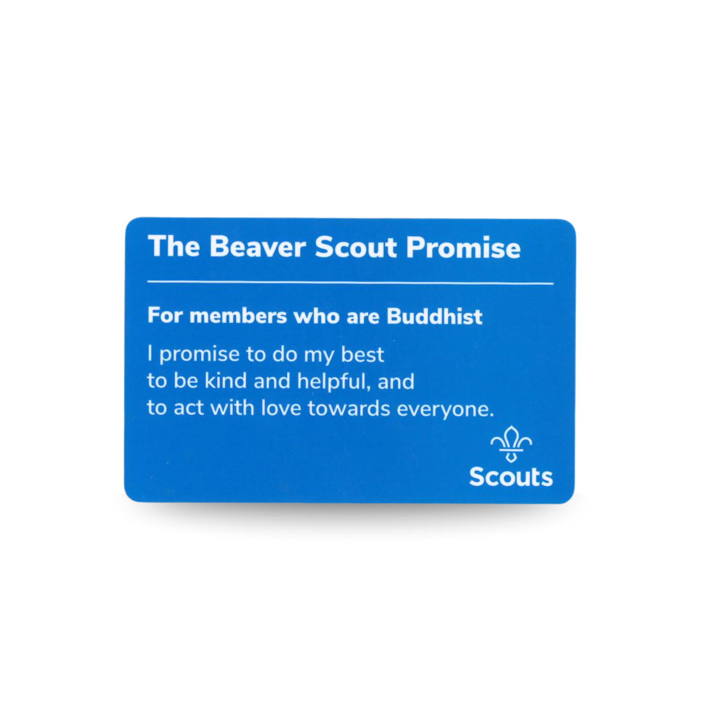 Beaver Scouts Promise card - Buddhists – The Scout And Guide Shop