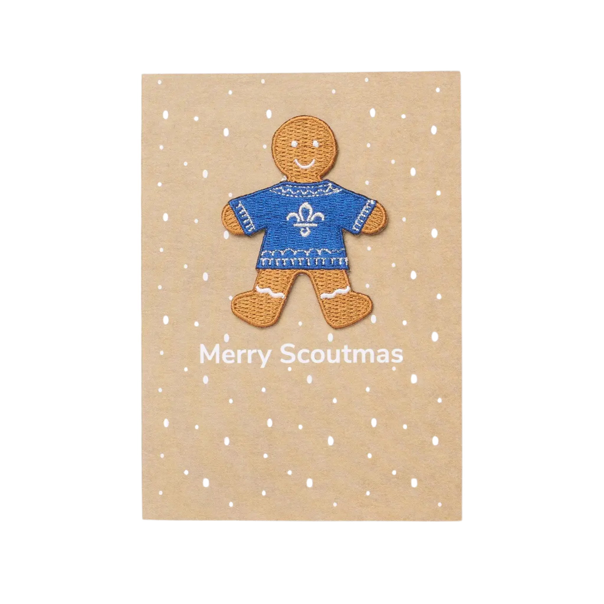 Fleur de Lis Gingerbread Card with Badge – The Scout And Guide Shop