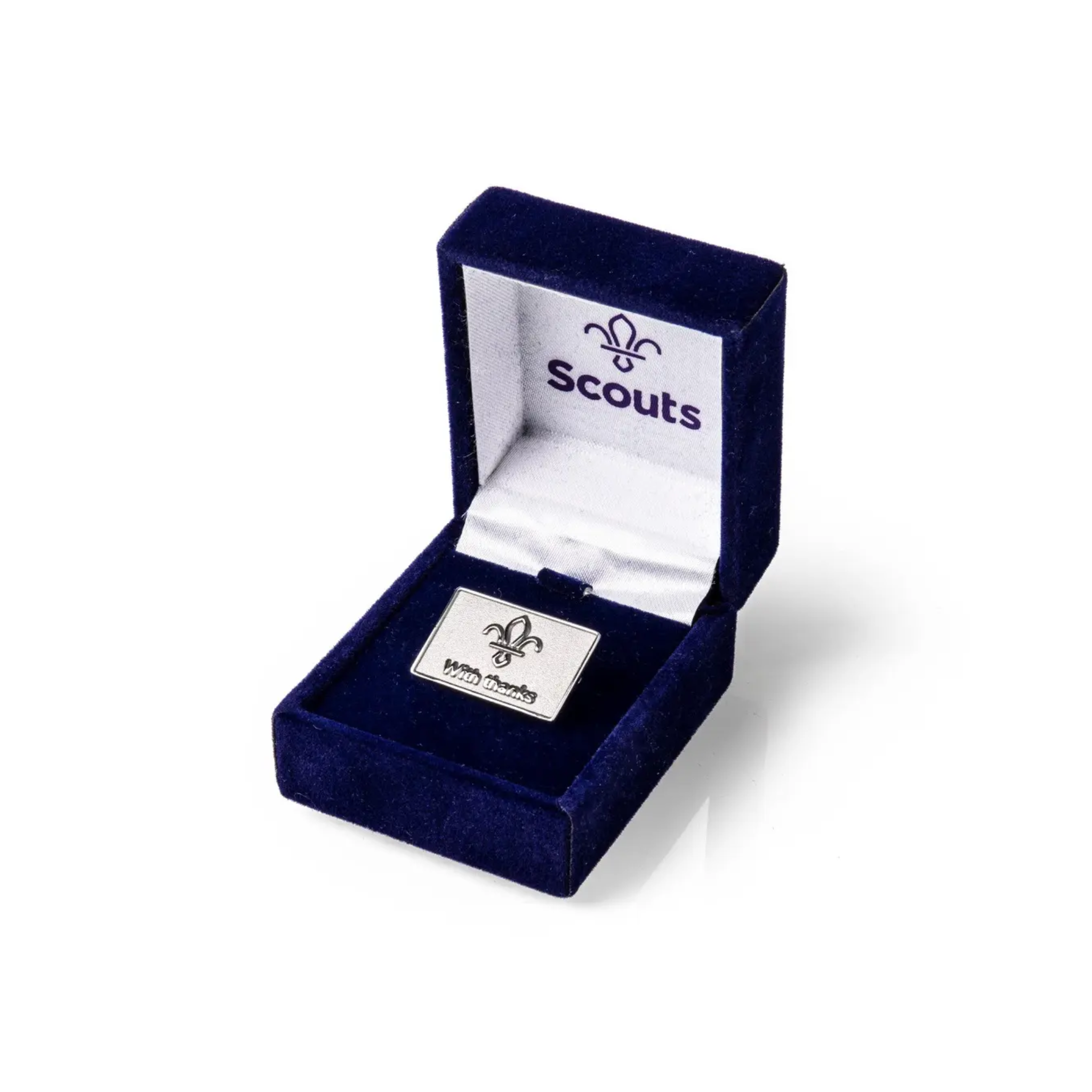 With Thanks Sterling Silver Badge in Box – The Scout And Guide Shop